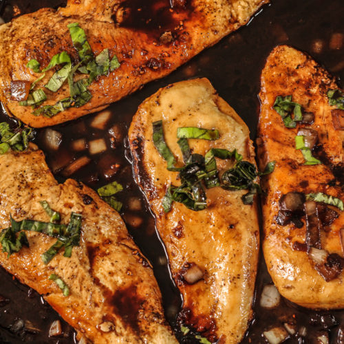 Raspberry Balsamic Glazed Chicken - Feeding Your Fam