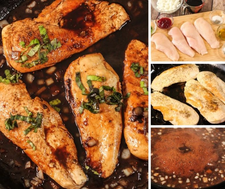 Raspberry Balsamic Glazed Chicken - Feeding Your Fam
