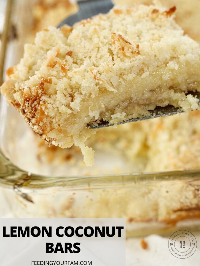 Easy Lemon Coconut Bars - Feeding Your Fam