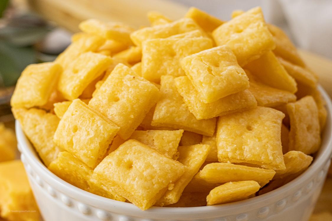 Easy, Homemade Cheese Crackers - Feeding Your Fam