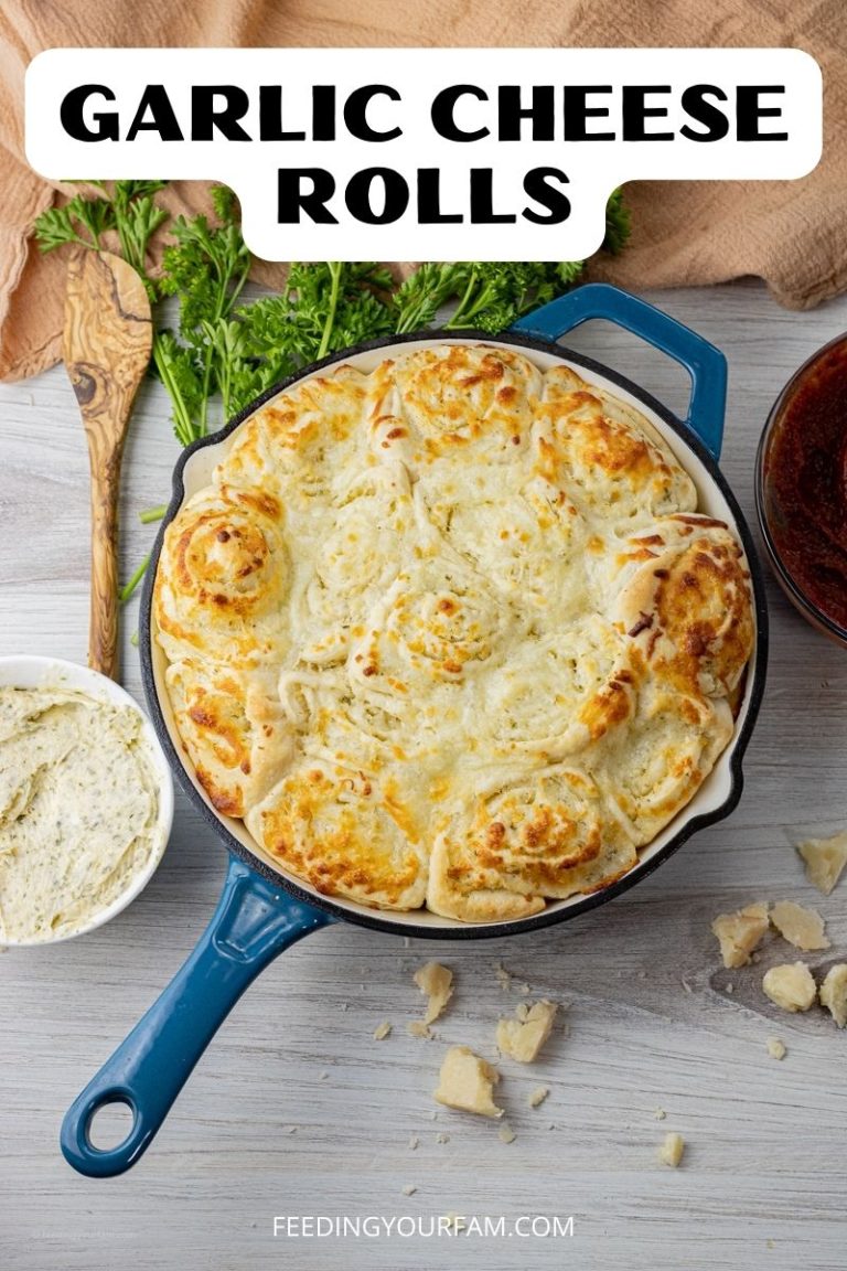Easy Garlic Cheese Rolls - Feeding Your Fam