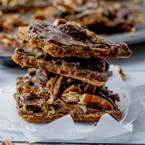 Easy Graham Cracker Toffee - Feeding Your Fam