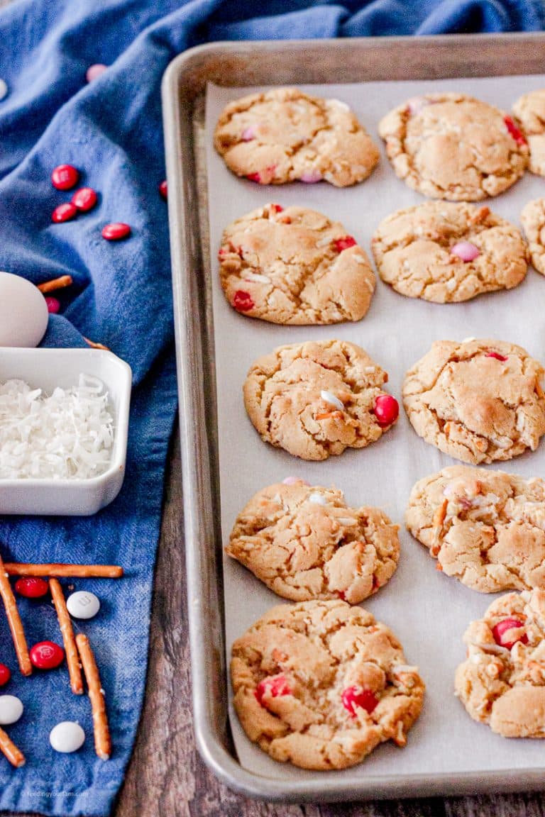 Coconut Chocolate Crunch Cookies - Feeding Your Fam
