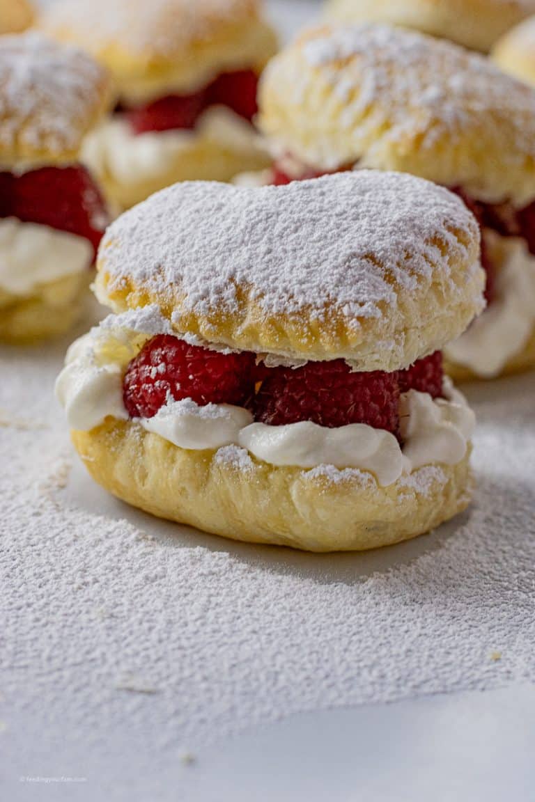 Easy Berry Cream Puffs - Feeding Your Fam