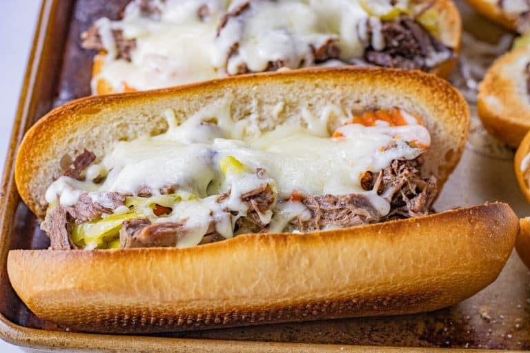 Slow Cooker Italian Beef Sandwiches - Feeding Your Fam