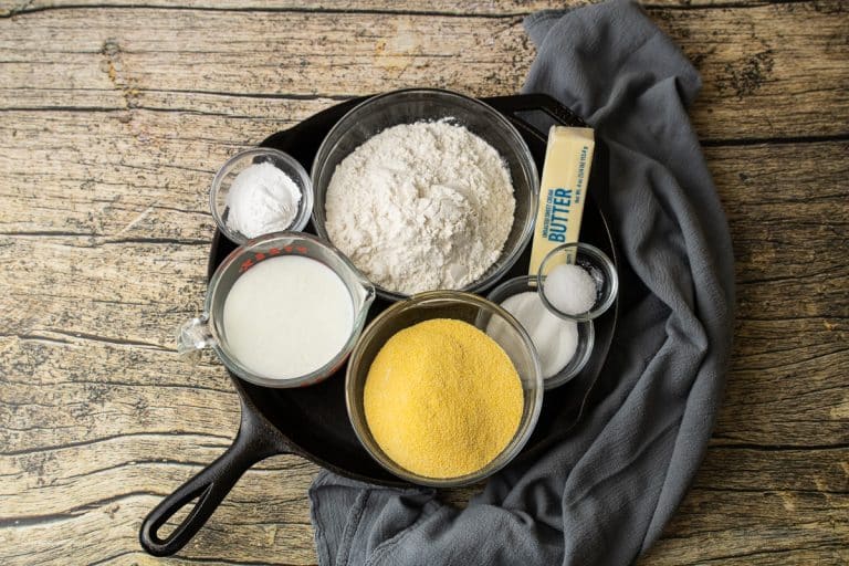 Cornmeal Biscuits in Cast Iron Skillet - Feeding Your Fam